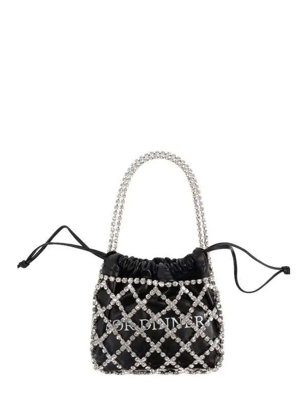 Off-White Embellished Drawstring Tote Bag - Black