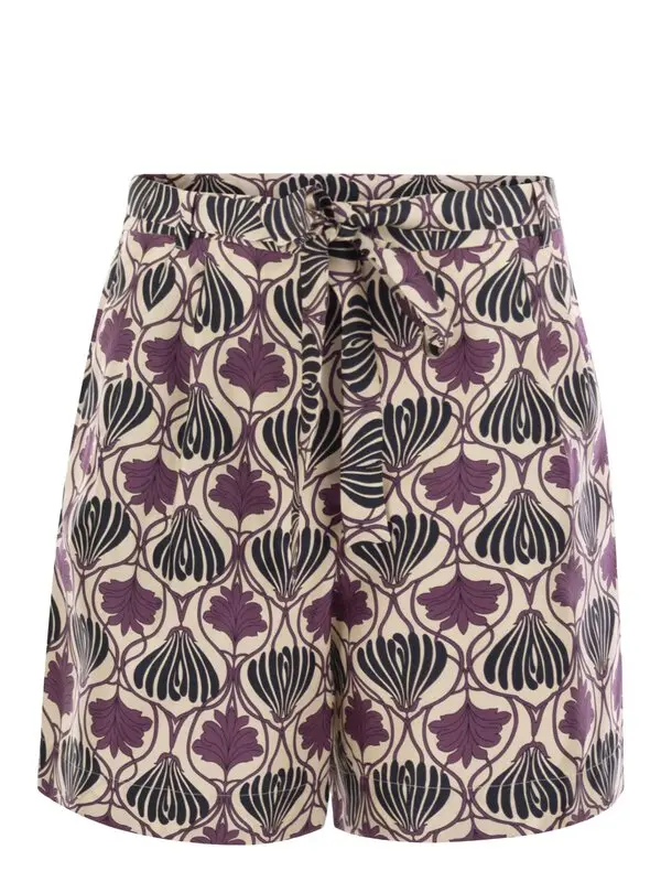 Max Mara Metello All-over Printed Shorts - Purple