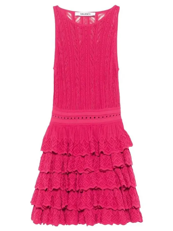 ANTONINO VALENTI Sleeveless Tiered Dress - Pink
