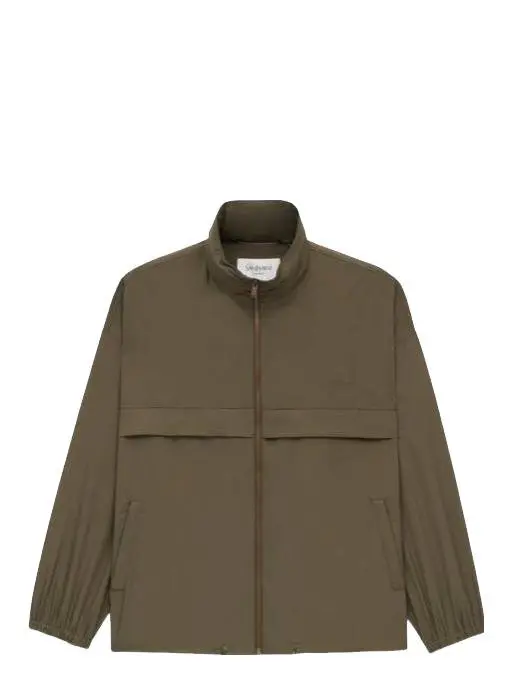 Saint Laurent Zip-up High Neck Jacket - Green/khaki