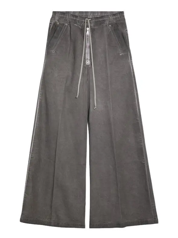 Rick Owens Elastic Waist Wide Leg Pants - Grey