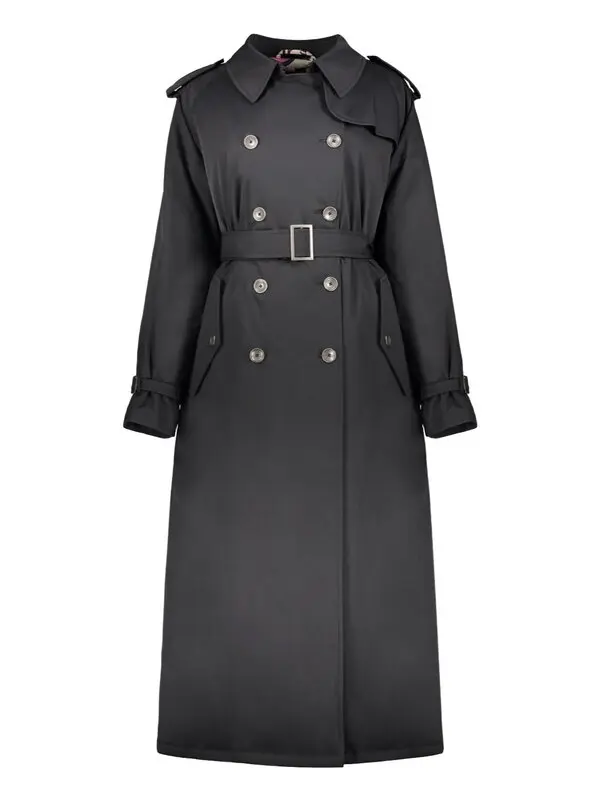 Herno Double-breasted Belted Coat - Black