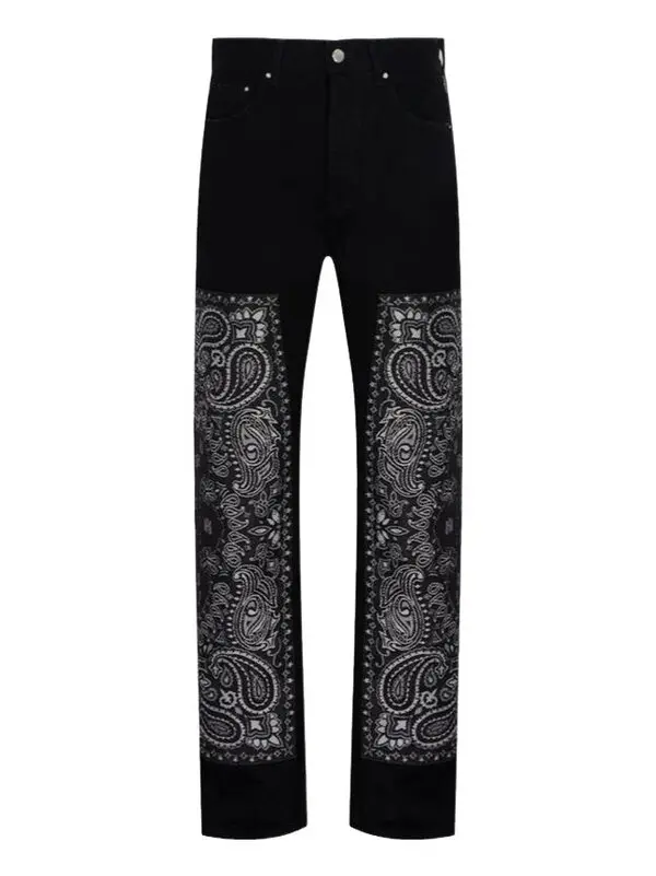 Amiri Belt Loops Slacks With Logo Plaque - Black