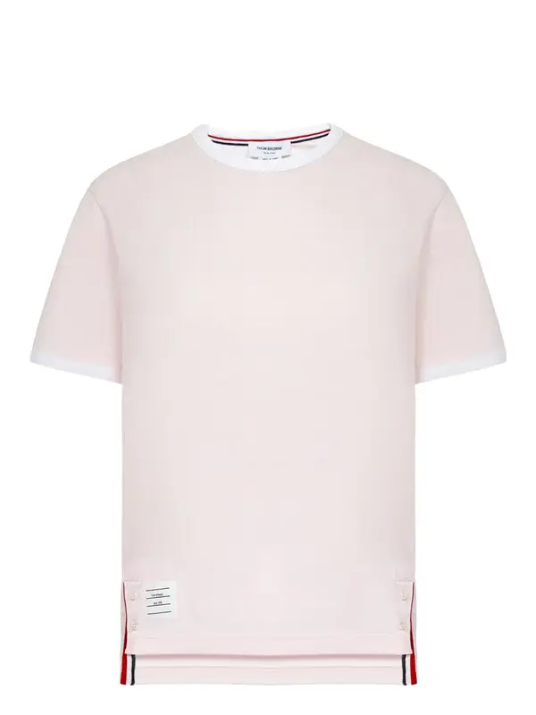 Thom Browne Ringer T-shirt - Light Pink