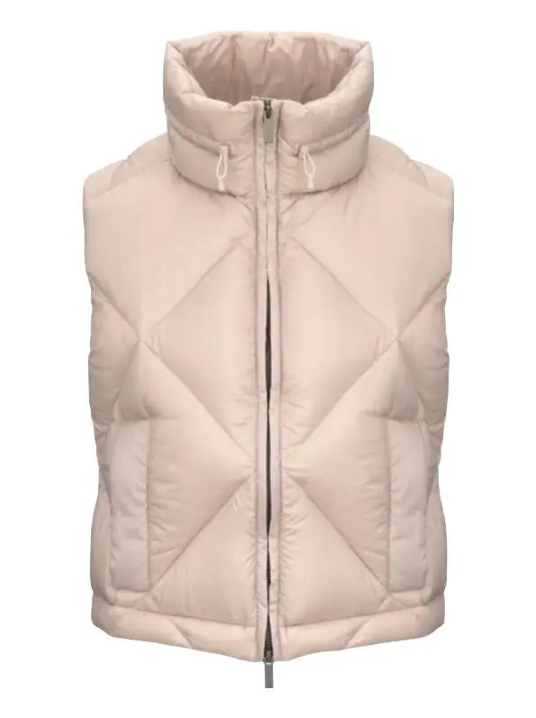 K-WAY Diamond Quilted Vest - Nude