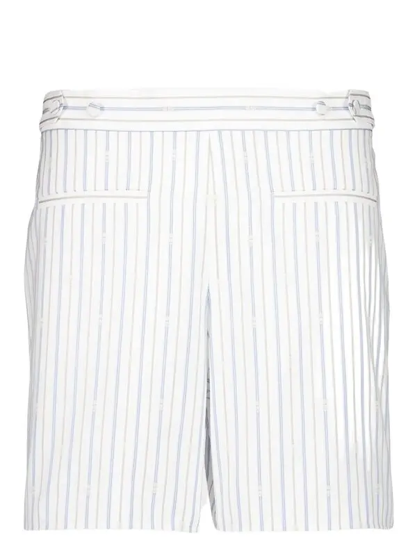 Alexander McQueen Striped Pyjama Shorts - White