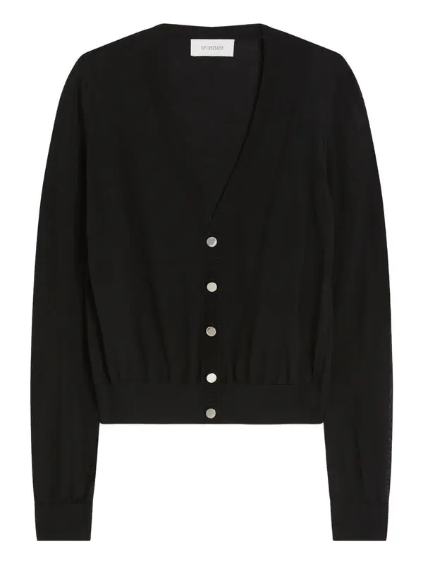 Sportmax V-neck Button-up Cardigan - Black