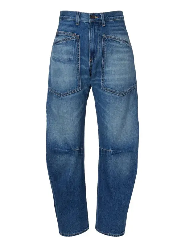 NILI LOTAN Belted Jeans - Blue