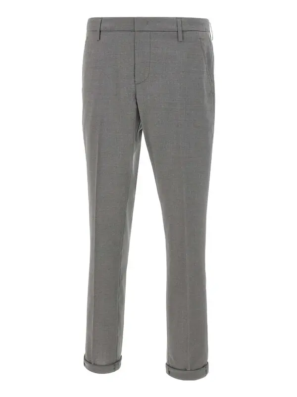 DONDUP Gaubert Slim Fit Stretch Wool Trousers - Grey