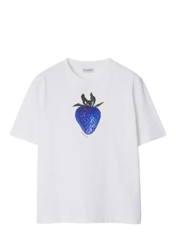 Burberry Strawberry Print T-shirt - White