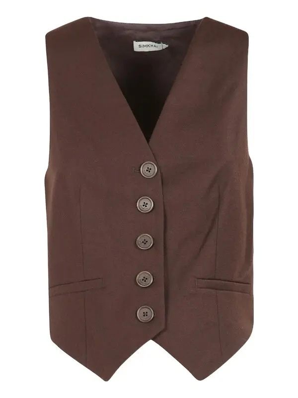 Simkhai Deb Vest - Espresso
