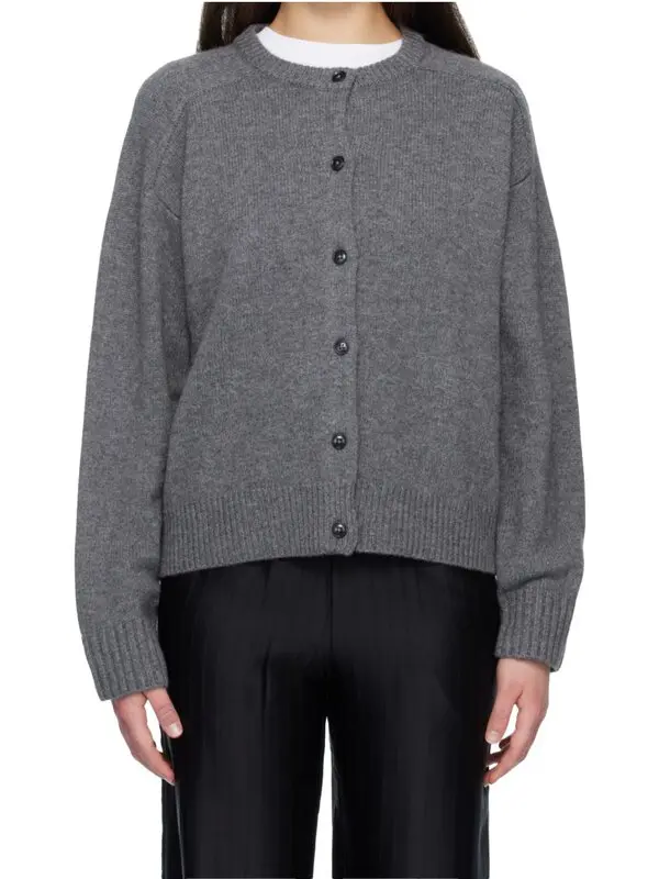 Loulou De Saison Wool Cashmere Cardigan - Anthracite Melange