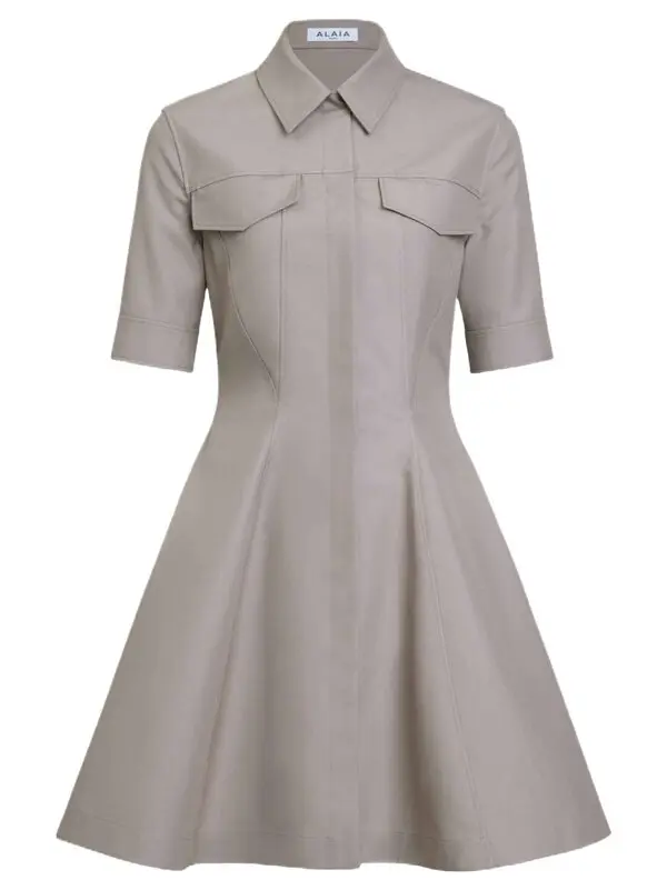 Alaïa Short Sleeve Dress - Grey