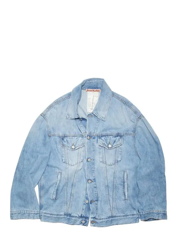 Acne Studios Flap-pocketed Buttoned Denim Jacket - Light Blue