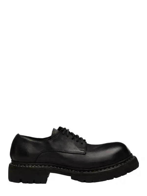 Guidi Leather Lace-up Shoes - Black