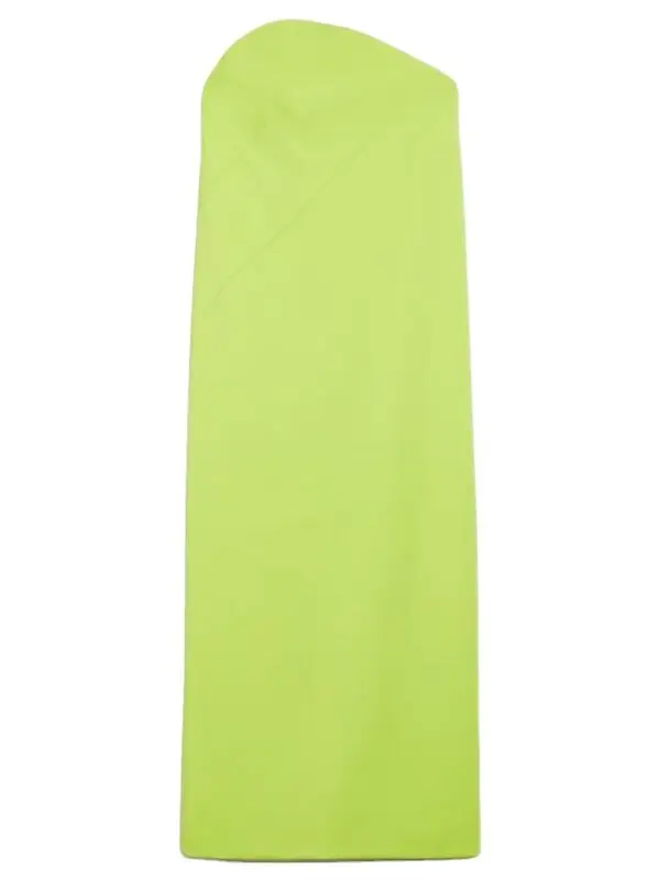 Sportmax Asymmetrical Neckline Stretch Cotton Maxi Dress - Yellow