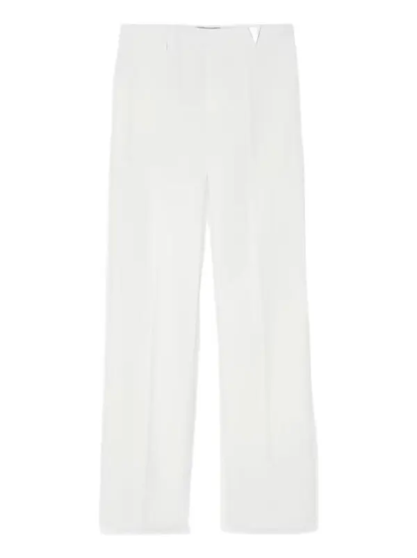 Versace Pleated Tailored Trousers - White