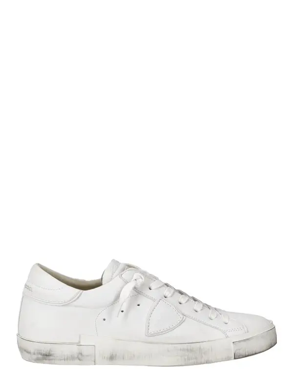 Philippe Model Round-toe Athletic Lace-up Sneakers - White