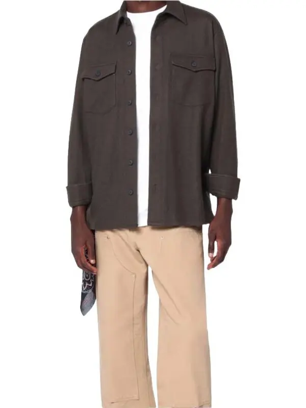 Destin Overshirt Style Button-up Shirt - Green