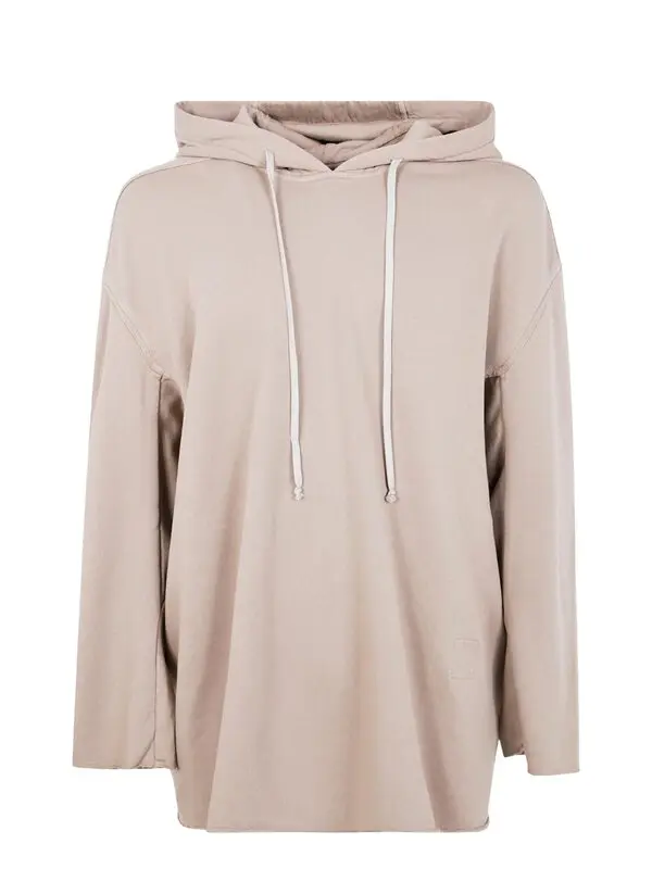 Rick Owens Cotton Hoodie - Nude