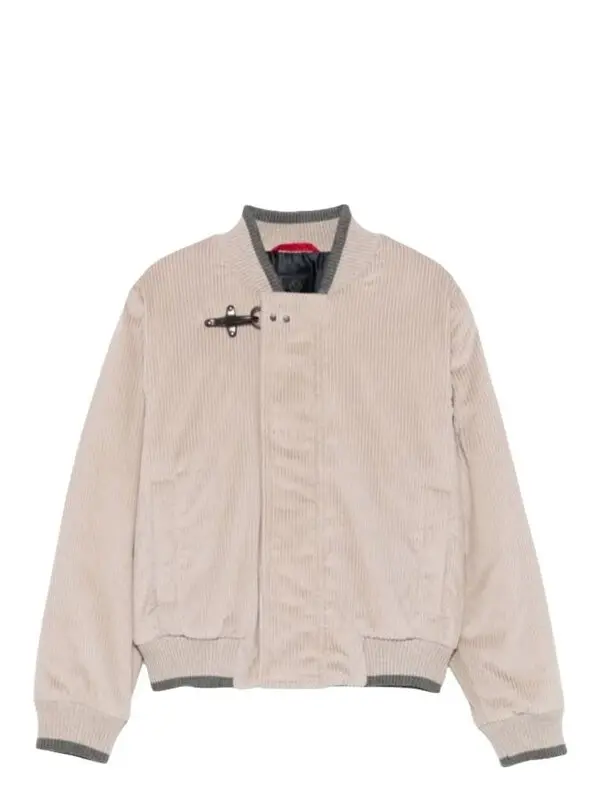 FAY Corduroy Bomber Jacket - Beige