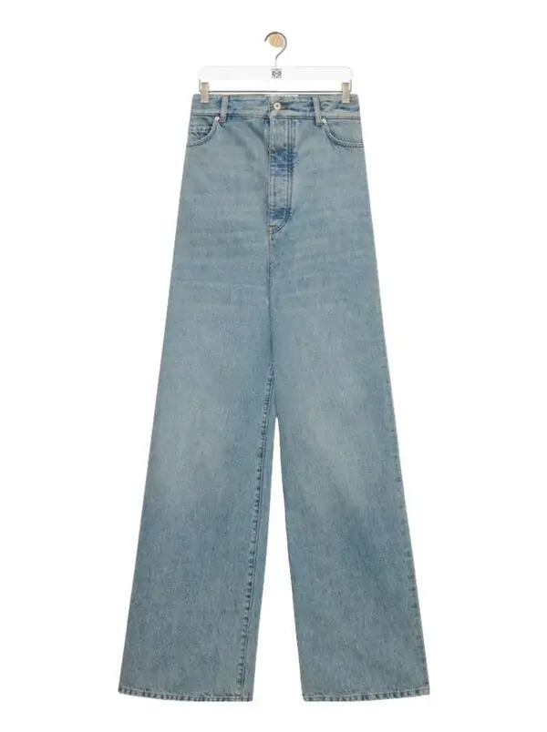 Loewe High Waisted Wide Leg Jeans - Blue