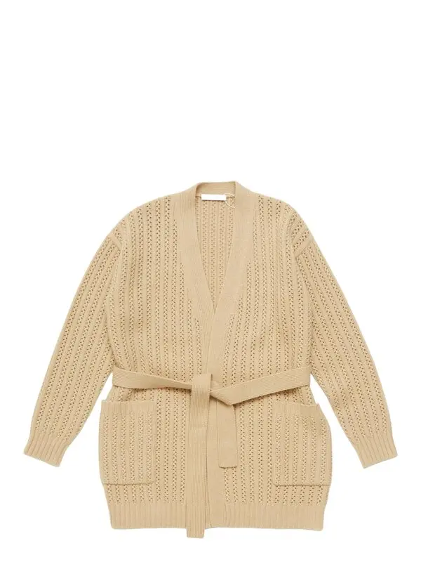 Max Mara Balzac Belted Cardigan - Nude
