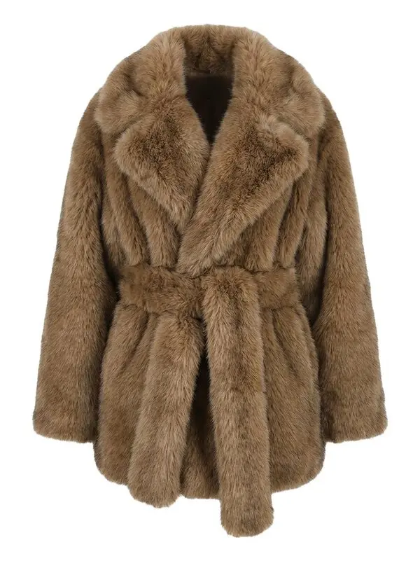 DARKPARK Madison Faux Fur Coat - Brown