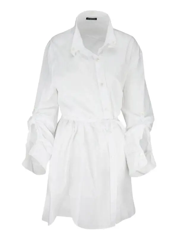 ANN DEMEULEMEESTER Longline Cotton Shirt - White