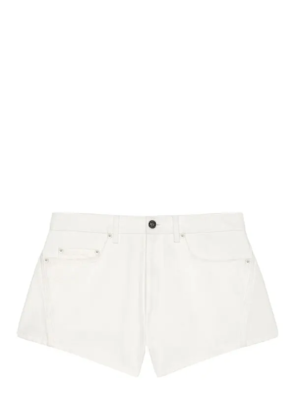 Givenchy White Denim Mini Shorts - Off White