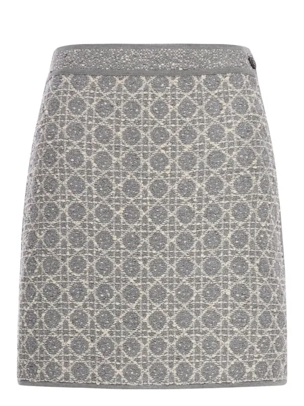 Dior Macro Cannage Mini Skirt - Gray