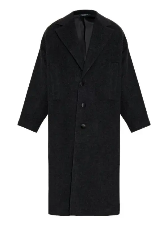 Dolce & Gabbana Single-breasted Oversized Coat - Black