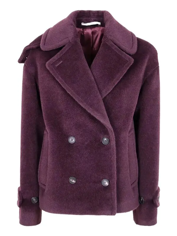 Tagliatore Double-breasted Alpaca Wool Jacket - Bordeaux