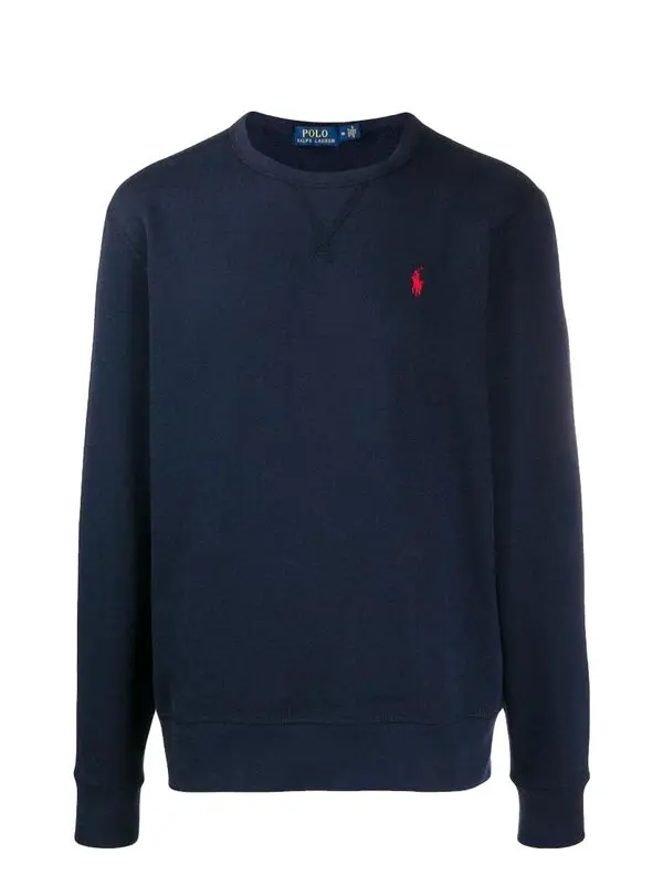 Polo Ralph Lauren Embroidered Logo Crewneck Sweatshirt - Black