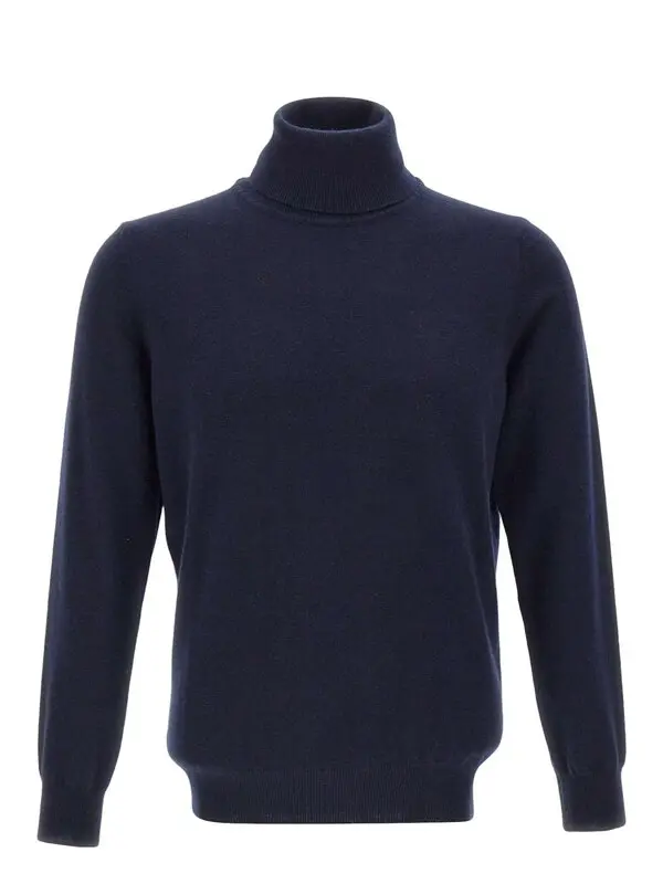 KANGRA Ribbed Turtleneck Sweater - Black