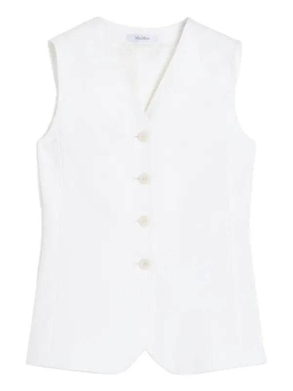 Max Mara Fornovo Buttoned Blazer - White