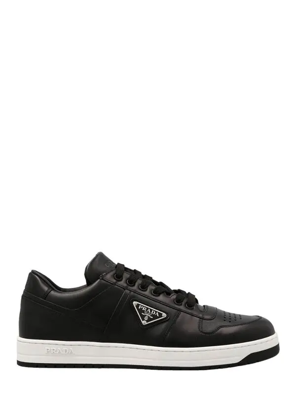 Prada Downtown Leather Sneakers - Black