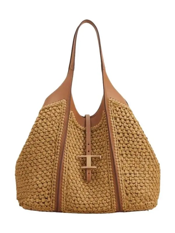 TOD'S Timeless Woven Tote Bag - Brown