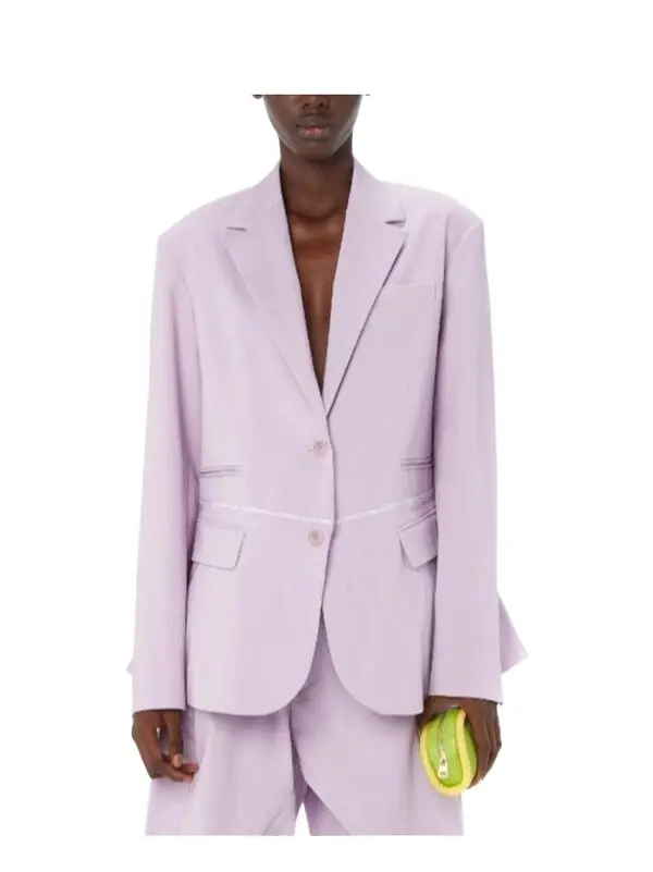 J.W.ANDERSON Jw Anderson Deconstructed Button-up Blazer - Purple