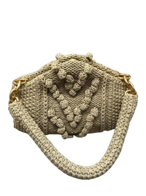Bottega Veneta Woven Handbag - Nude