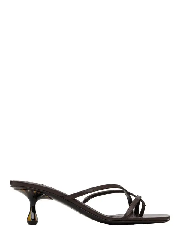 JIMMY CHOO Etana 50 High-heeled Sandals - Chocolate-colored