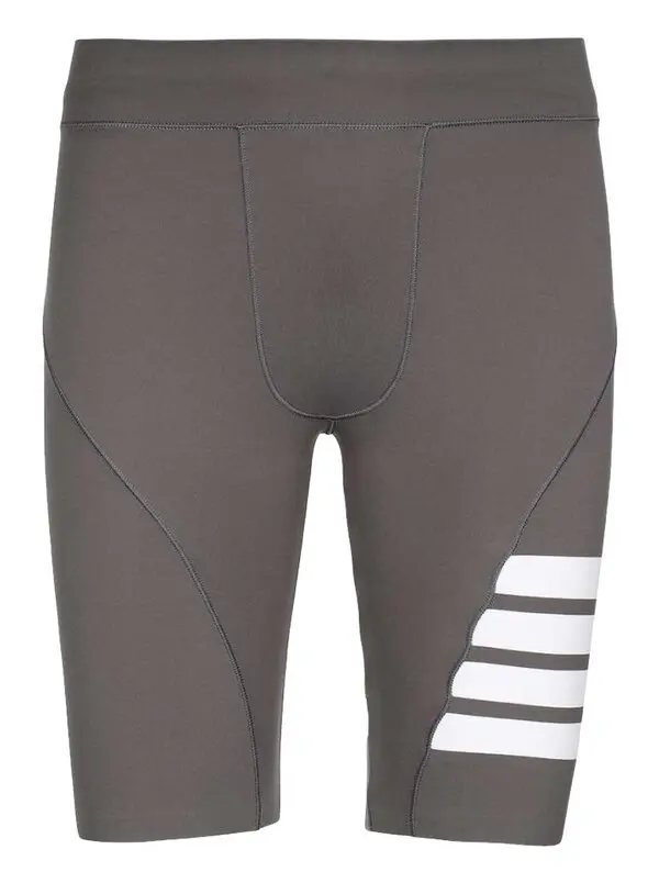 Thom Browne 4-bar Stripe Bike Shorts - Medium Gray