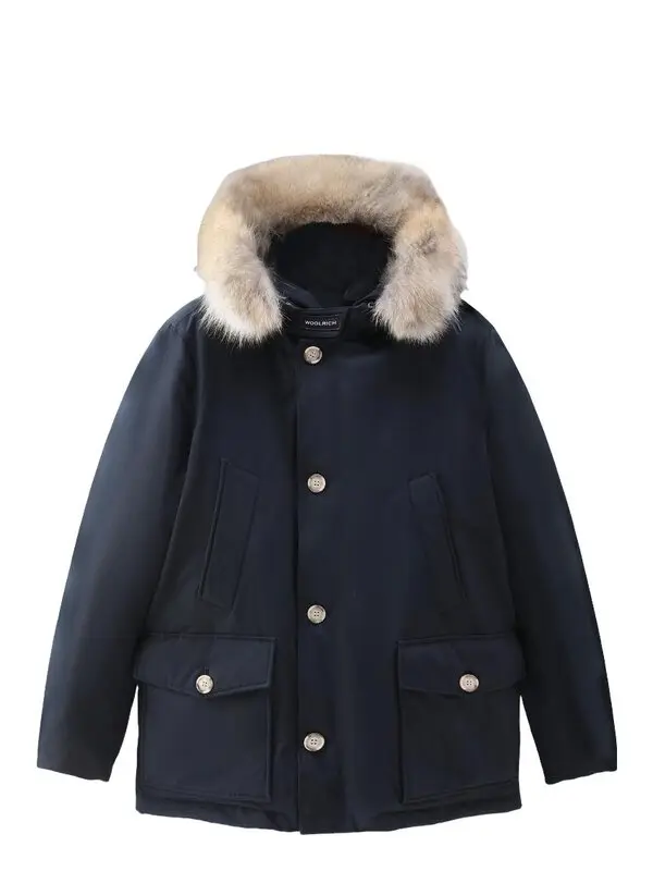 Woolrich Arctic Anorak Hooded Jacket With Removable Fur Trim - Black