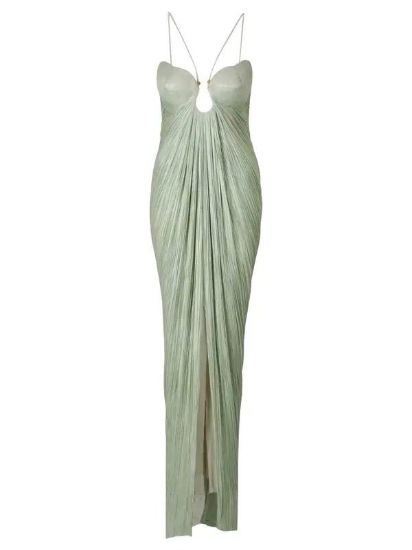 MARIA LUCIA HOHAN Sleeveless Maxi Dress With Sweetheart Neckline - Gray