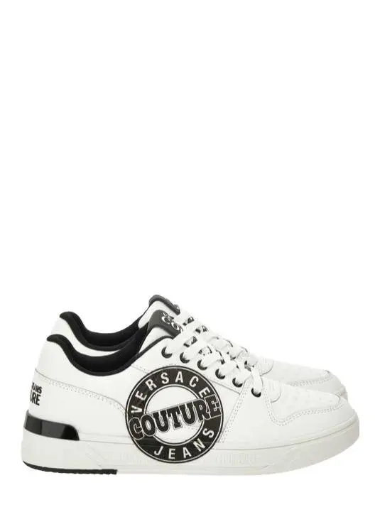 Versace Logo Print Lace-up Sneakers - White