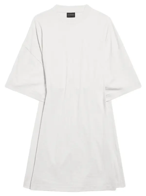 Balenciaga Dirty Effect Semi-fitted Dress - Dirty White