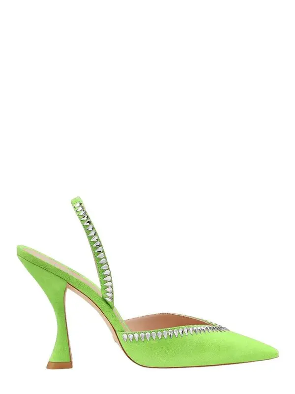 STUART WEITZMAN Embellished Pointed-toe Stiletto Heels - Yellow