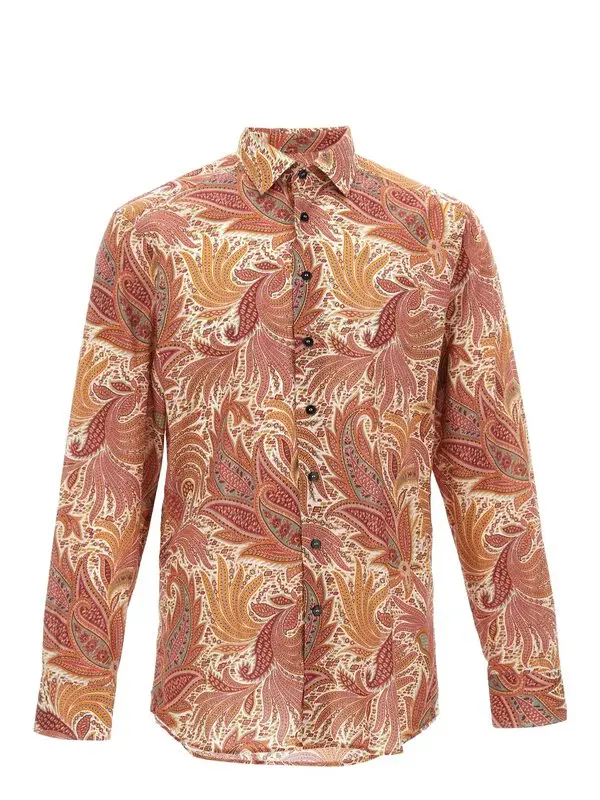 Etro Paisley Printed Long Sleeved Shirt - Multicolor