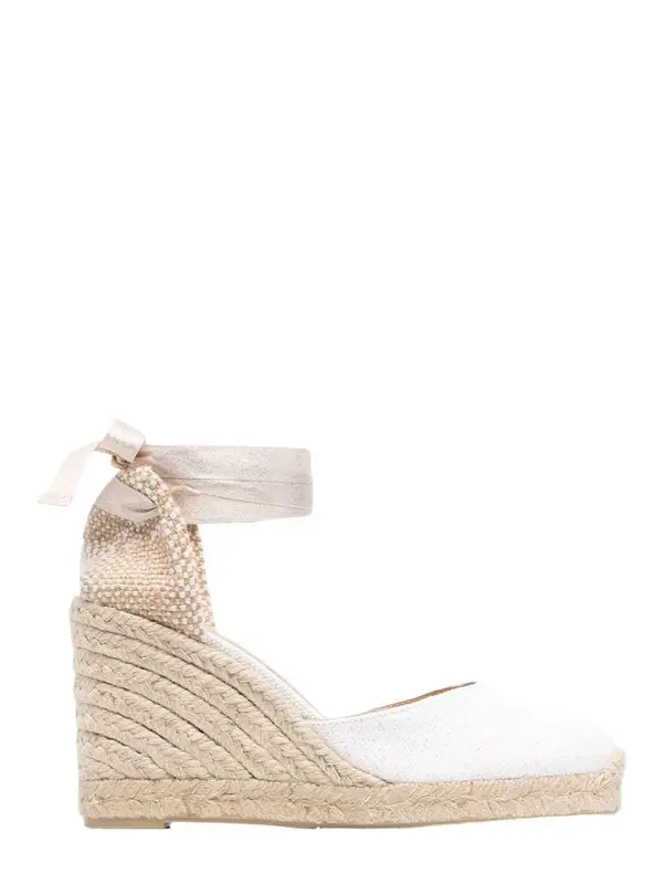 CastaÑer Carina Espadrille Wedges With Bow Detailing - Nude