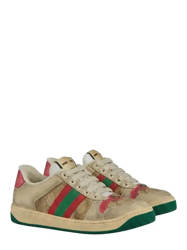 Gucci Gg Canvas Round Toe Sneakers - Multicolor